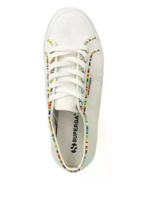 Superga 2740 Multicolour Beads Sneakers - White