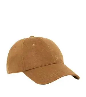 Saint Laurent Cashmere Logo Baseball Cap - Nude