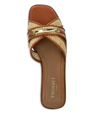 TWINSET Flat Crossover Sandals