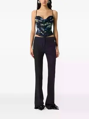 Blumarine Floral-print Ruched Top