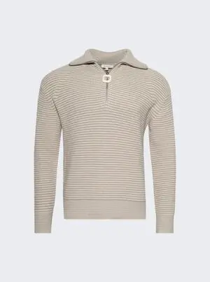 JW Anderson Half Zip Jumper - Sand