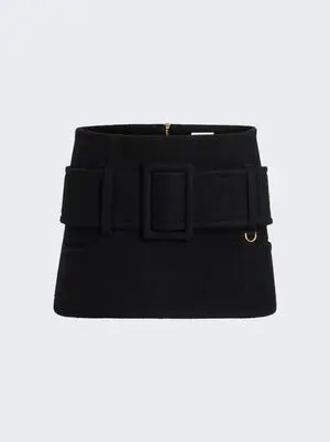 PATOU Belted Mini Skirt - Black