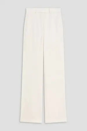JOSEPH Morissey Crinkled Satin Straight-leg Pants - Ivory