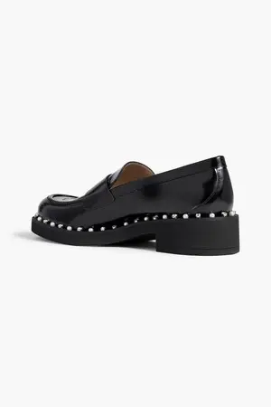 STUART WEITZMAN Reverie Embellished Leather Loafers