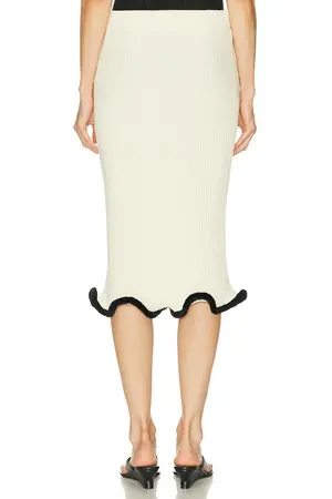 JIL SANDER Velvet Frill Skirt