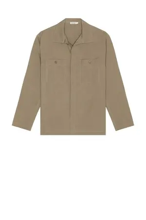 Simkhai Sean Shirt Jacket In Olive - Faded Olive