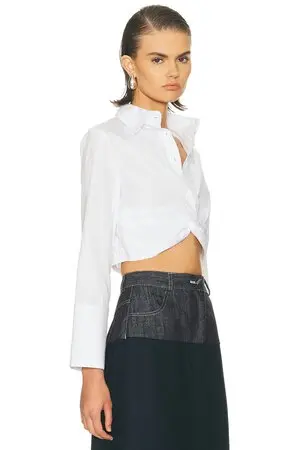 Matthew Bruch Twist Button Up Top