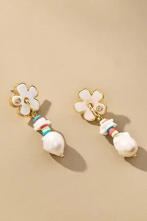 Mignonne Gavigan Romy Drop Earrings - White Multi