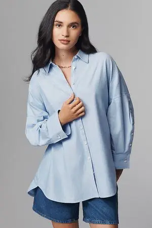 Women's Blue Oversized Shirts
