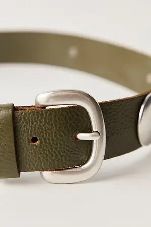 Free People Rhea Leather Belt - Keepsake Clover
