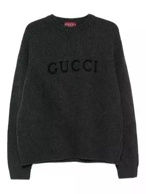 Gucci Logo-embroidered Ribbed Sweater