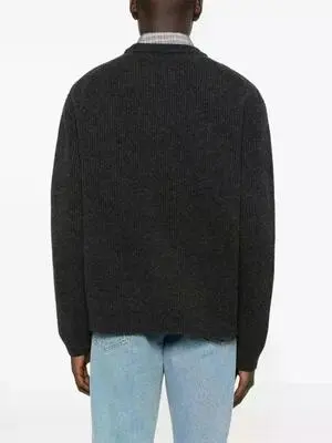 Gucci Logo-embroidered Ribbed Sweater
