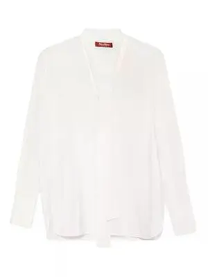 Max Mara Tie-neck Silk Blouse