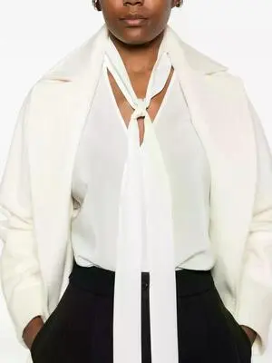 Max Mara Tie-neck Silk Blouse