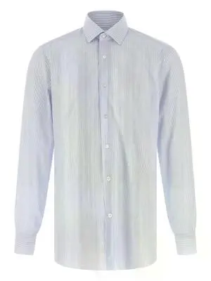 BARBA NAPOLI Striped-pattern Shirt - Blue