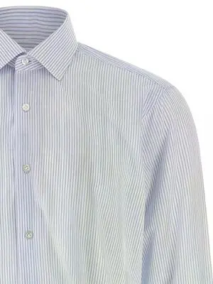 BARBA NAPOLI Striped-pattern Shirt - Blue