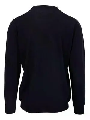 Fedeli Crew-neck Wool Sweater - Blue