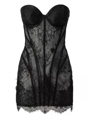 MOOS STUDIO Noir Spell Lace Mini Dress