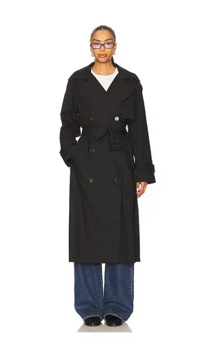 Women's black trench coat