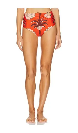 Johanna Ortiz Taita Bikini Bottom - Red  Wine & Pink