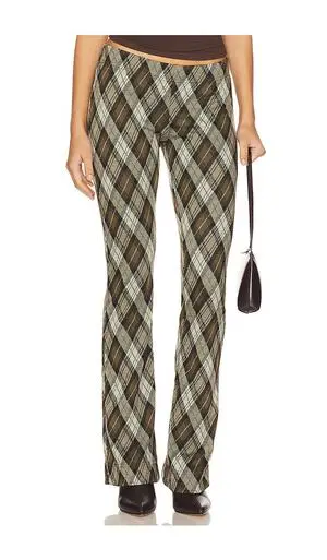 Free People Chloe Knit Pant - Olive Combo