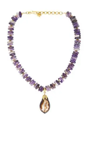 Brinker & Eliza Penelope Necklace - Amethyst & Shell