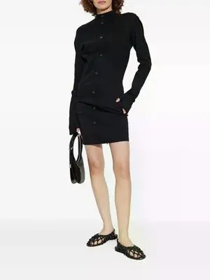Issey Miyake Button-front Mini Dress With Pocket
