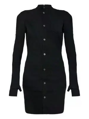 Issey Miyake Button-front Mini Dress With Pocket