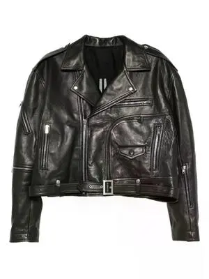 Rick Owens Belted Leather Jacket