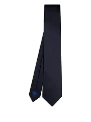 Brioni Plain Silk Tie - Blue