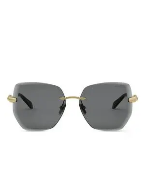 BVLGARI Serpenti Viper Geometric-frame Sunglasses - Black