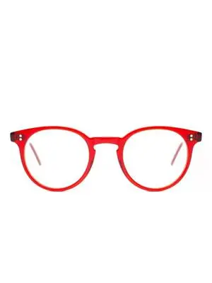 Kàdor Round-frame Glasses - Red
