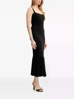 Guess Square-neck Fishtail Midi Dress
