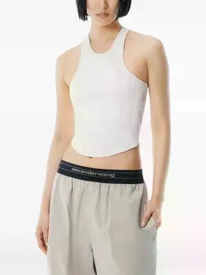 Alexander Wang Mid-rise Logo Trousers - Grey