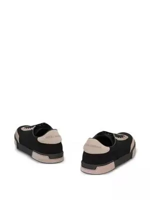 Dolce & Gabbana Portofino Yacht Calfskin-panel Sneakers - Black
