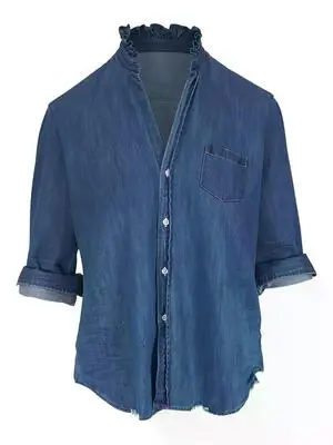 Frank & Eileen Ruffled Denim Shirt
