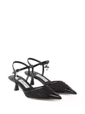 JIMMY CHOO Aren Slingback Pumps With Pearl Charm