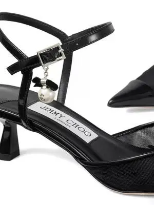 JIMMY CHOO Aren Slingback Pumps With Pearl Charm