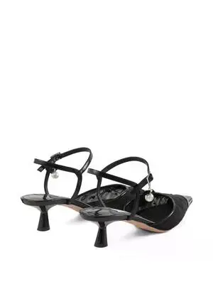 JIMMY CHOO Aren Slingback Pumps With Pearl Charm