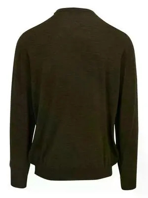 Fedeli Round-neck Wool Sweater - Green