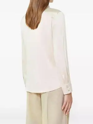 Max Mara Silk Long-sleeve Shirt - Neutrals