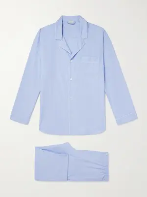Zimmerli Cotton Pyjama Set - Blue