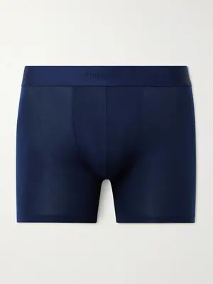 Zimmerli Pureness Stretch-micro Modal Boxer Briefs - Blue
