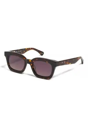 PETER AND MAY Velveteen Tortoiseshell Square-frame Sunglasses
