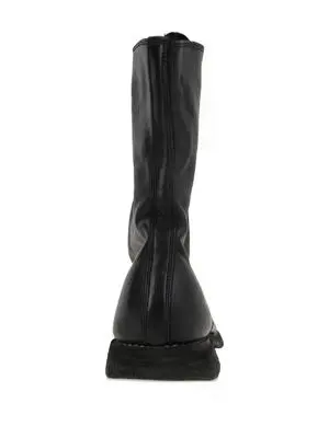 Guidi Zip-front Round-toe Boots - Black
