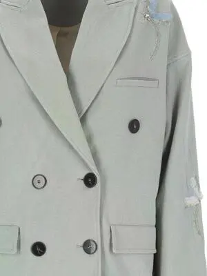 FORTE_FORTE Embroidered Double-breasted Blazer
