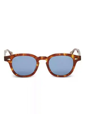 JULIUS TART OPTICAL Tortoiseshell Round-frame Sunglasses - Brown