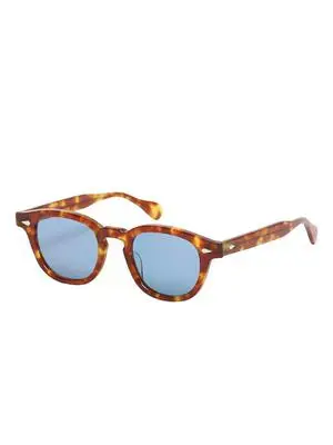 JULIUS TART OPTICAL Tortoiseshell Round-frame Sunglasses - Brown