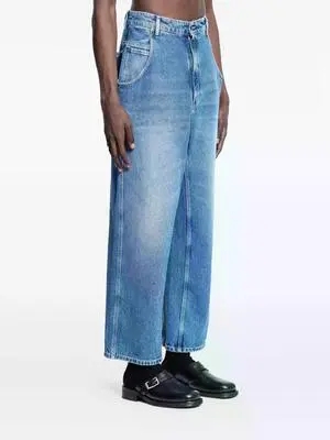 HED MAYNER Draped Five-pocket Jeans