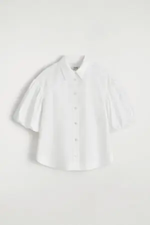 Cos Pima Cotton Puff-sleeve Shirt